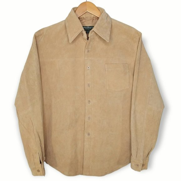 Norm Thompson | Jackets & Coats | Norm Thompson Shacket Suede Leather ...